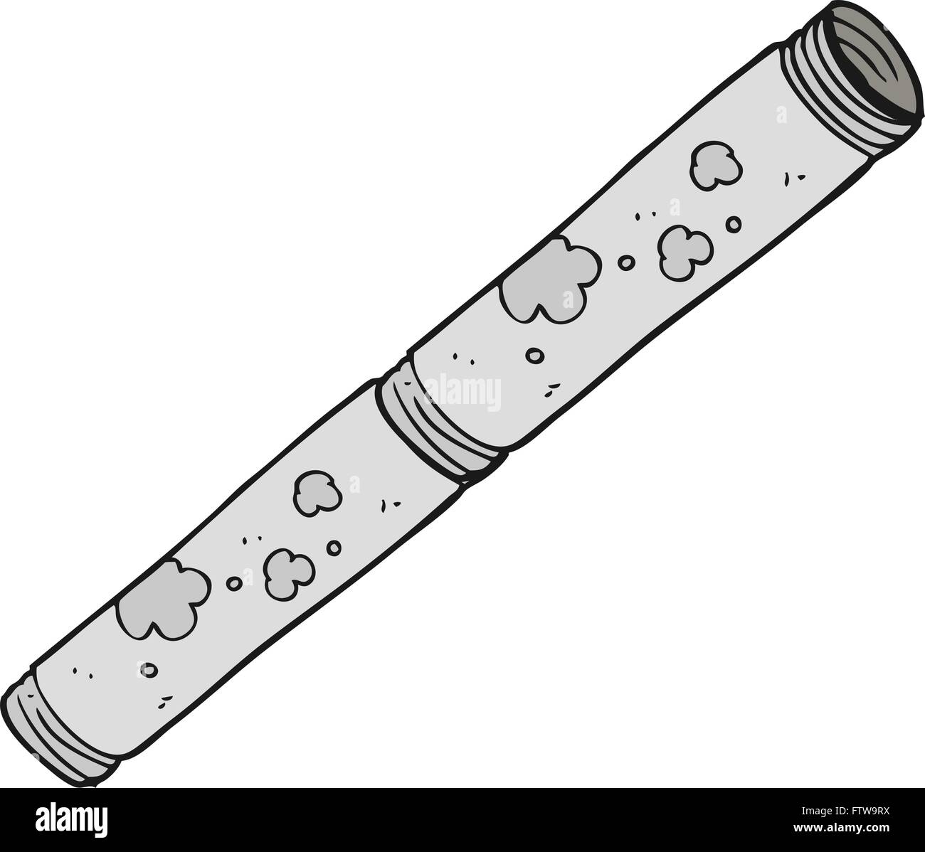 freehand drawn cartoon old pipe Stock Vector Image & Art - Alamy