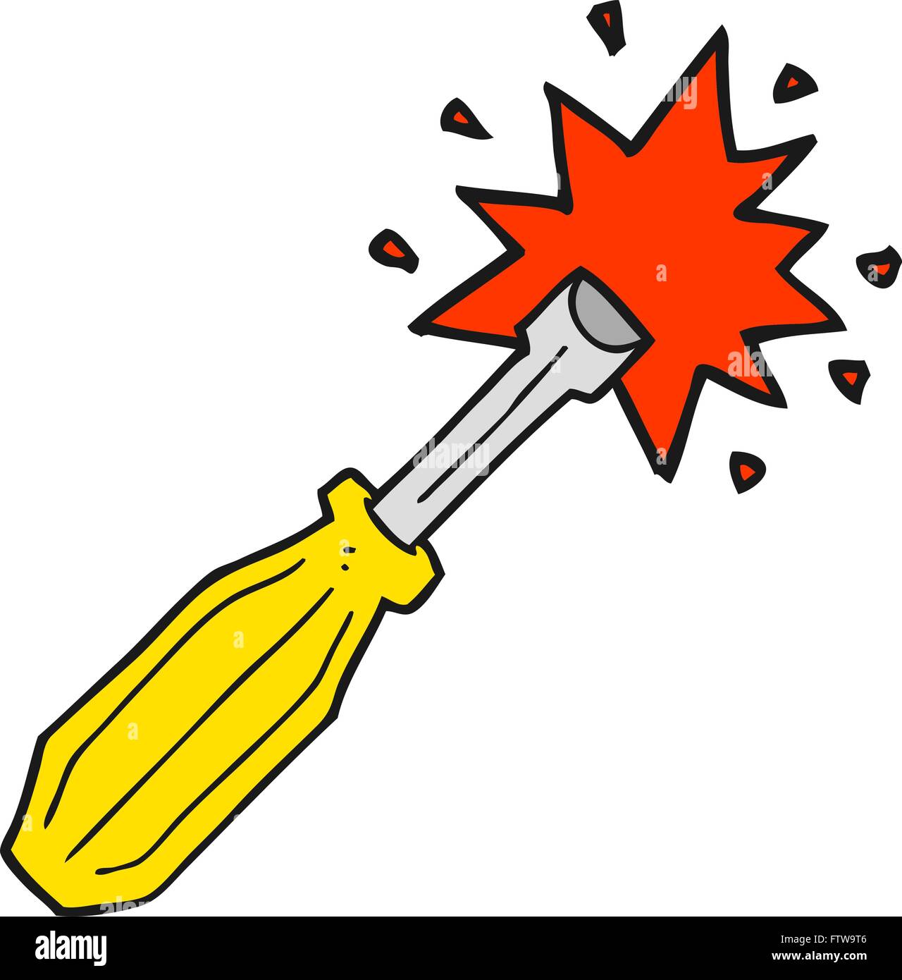 freehand drawn cartoon screwdriver Stock Vector Image & Art - Alamy