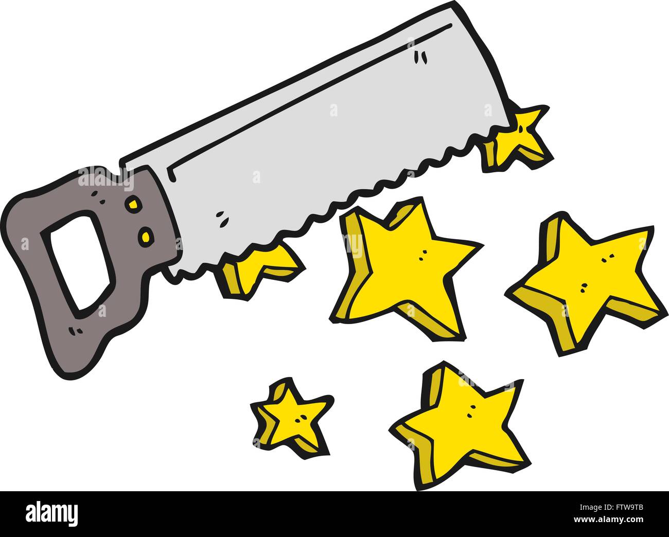 freehand drawn cartoon saw Stock Vector Image & Art - Alamy