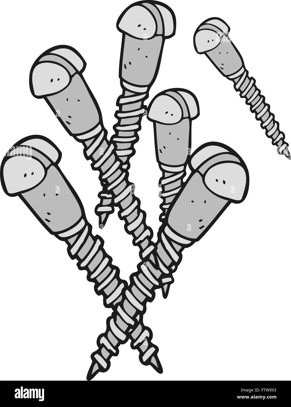 freehand drawn cartoon screws Stock Vector Image & Art - Alamy