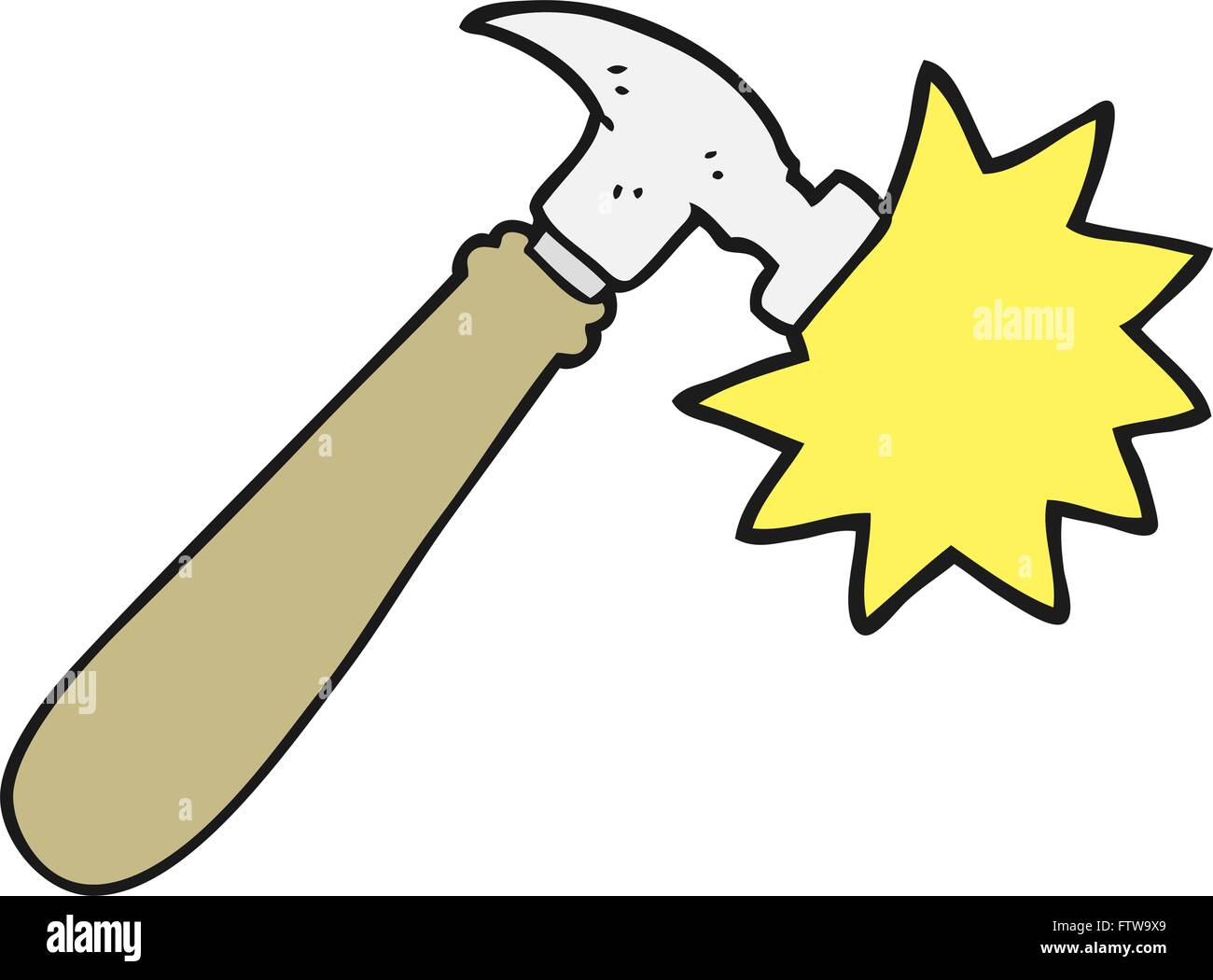 freehand drawn cartoon hammer Stock Vector Image & Art - Alamy