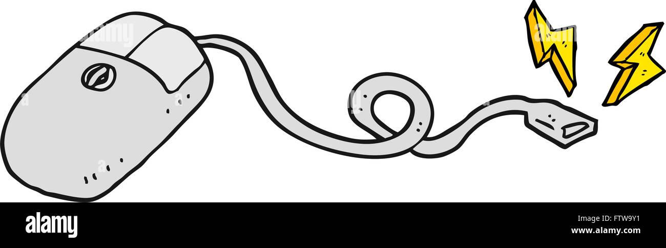 freehand drawn cartoon computer mouse Stock Vector Image & Art - Alamy