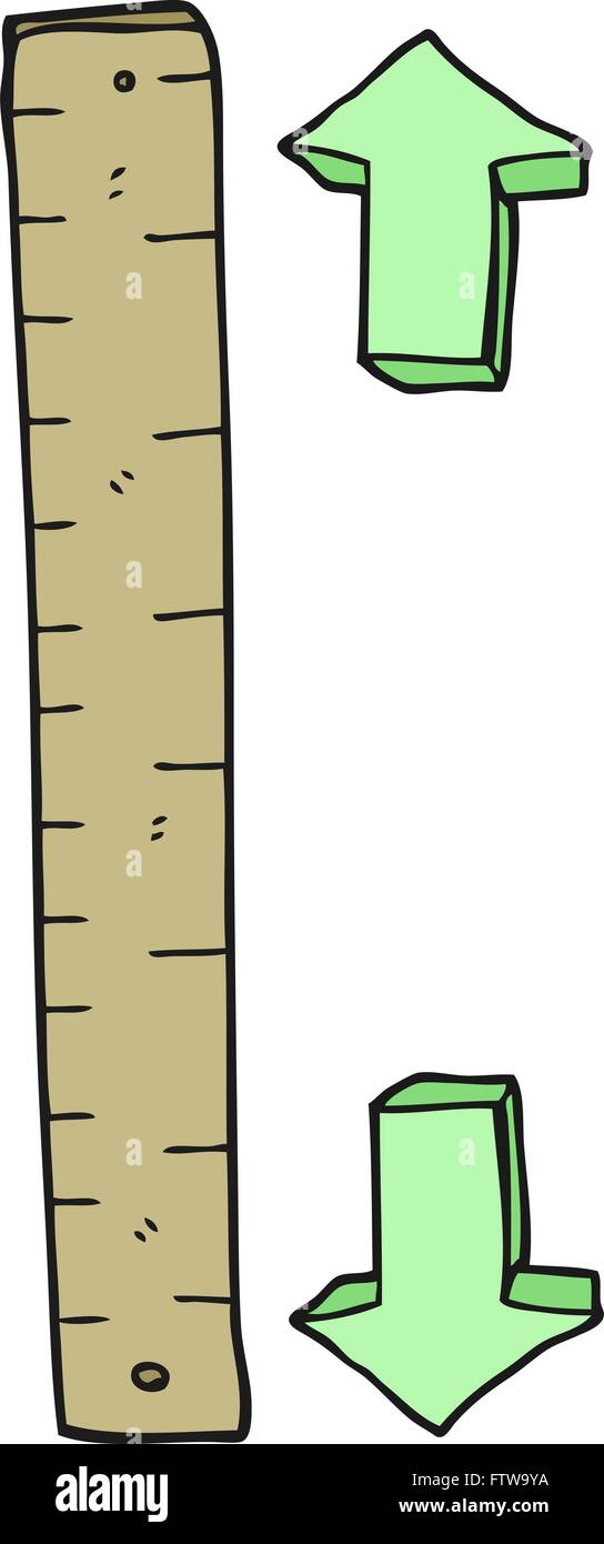 freehand drawn cartoon wooden ruler Stock Vector Image & Art - Alamy