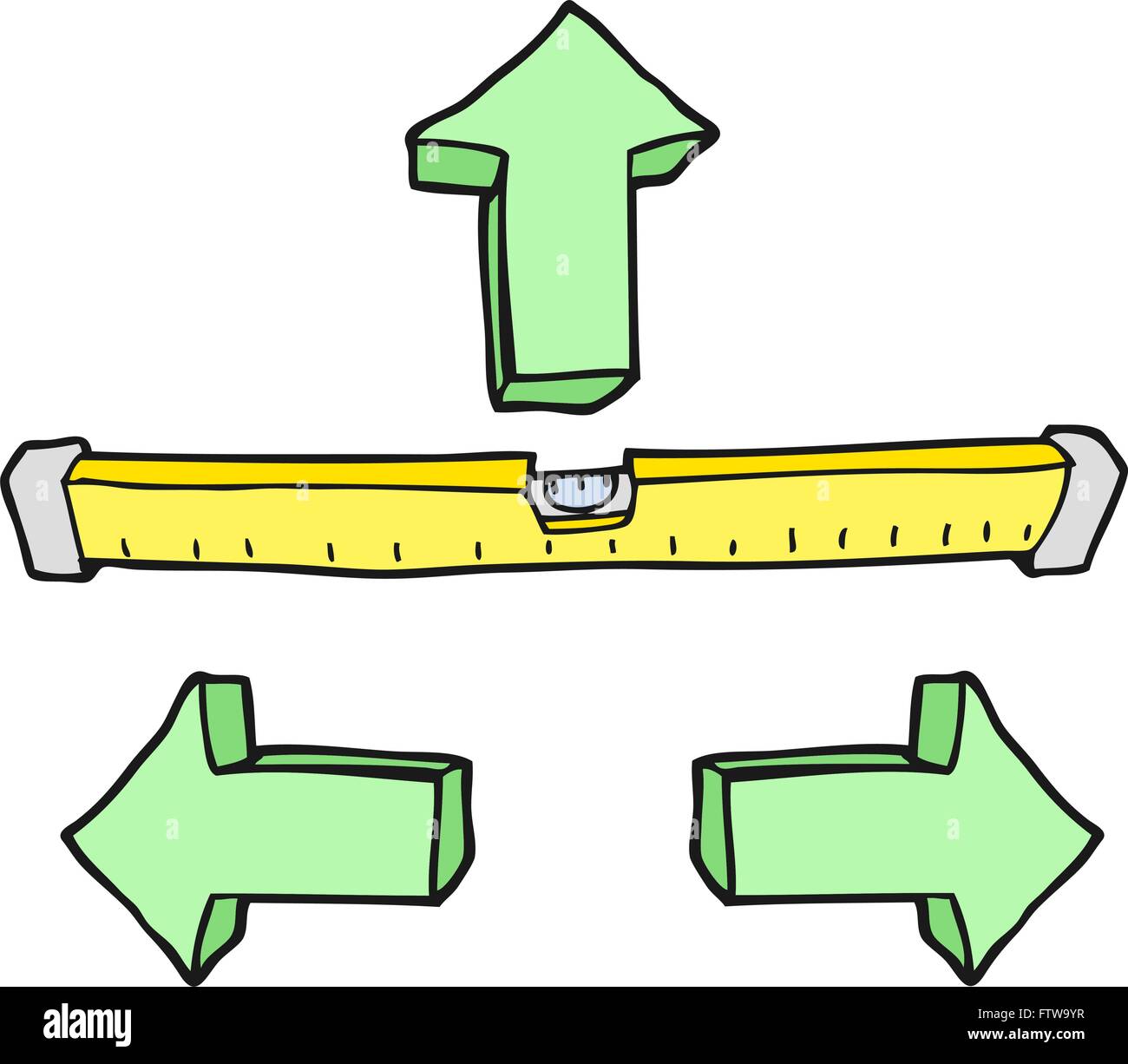 freehand drawn cartoon straight level Stock Vector Image & Art - Alamy