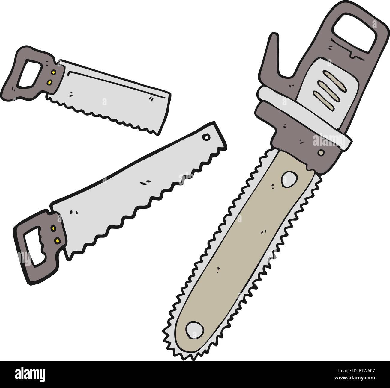 freehand cartoon drawing of saws Stock Vector Image & Art - Alamy