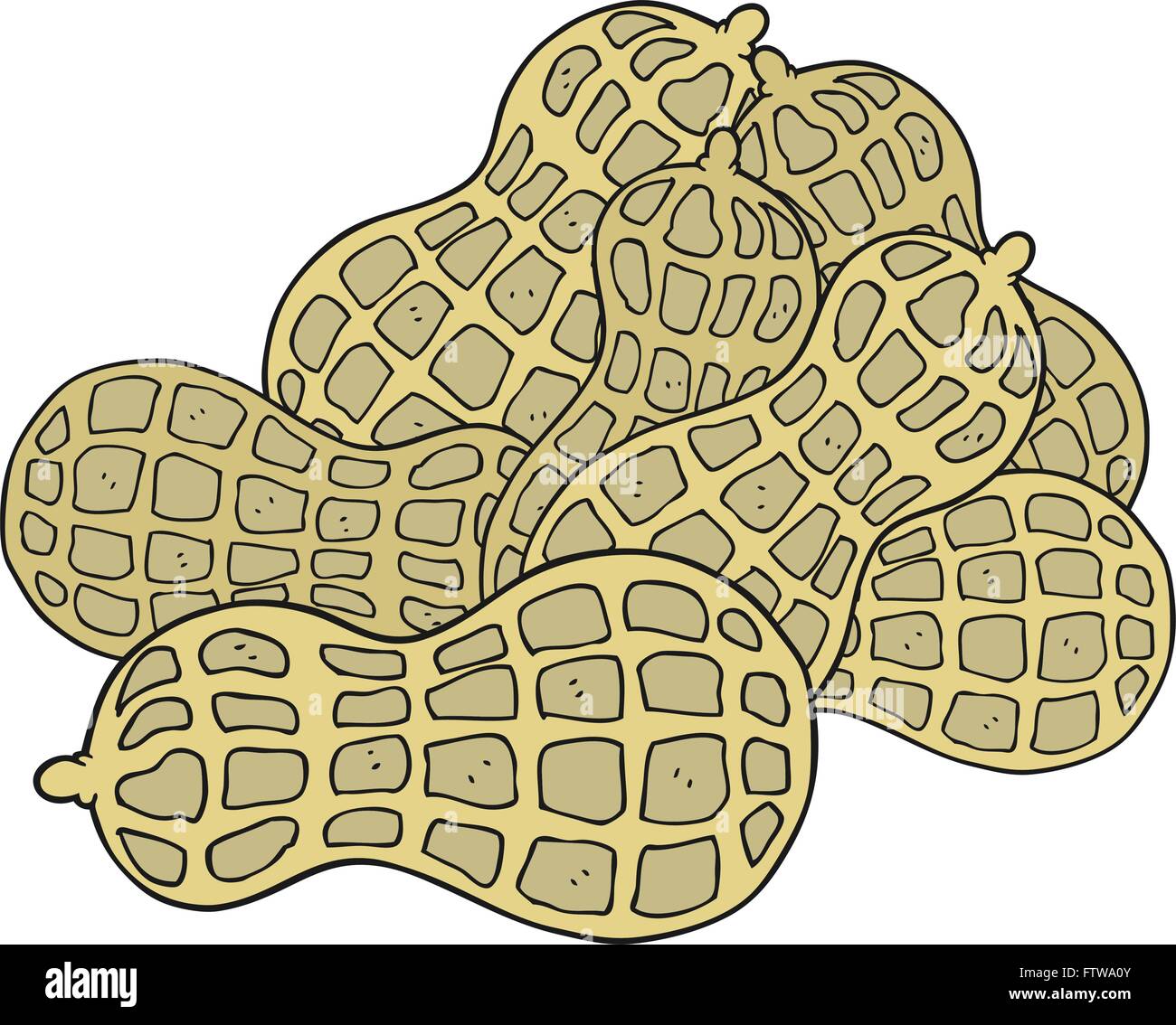 freehand drawn cartoon peanuts Stock Vector Image & Art - Alamy