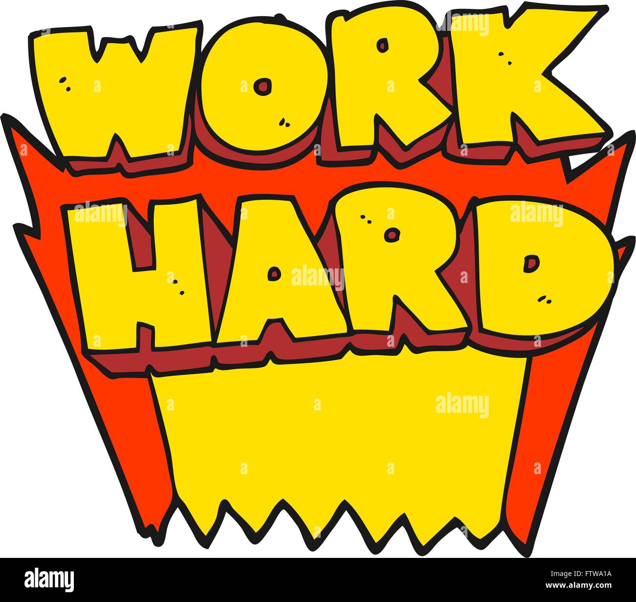 freehand drawn cartoon work hard symbol Stock Vector Image & Art - Alamy