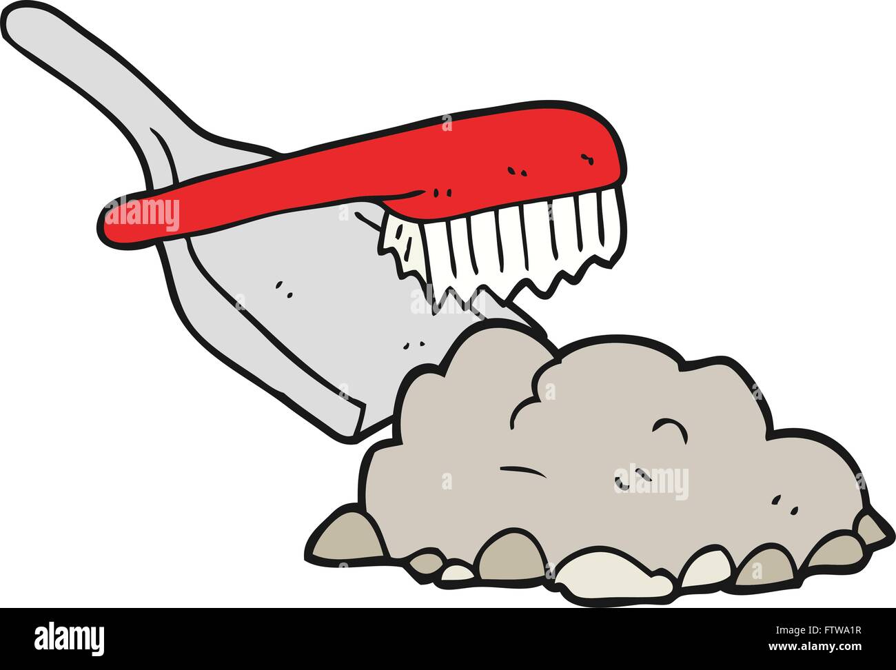 Freehand drawn cartoon dustpan brush hi-res stock photography and ...