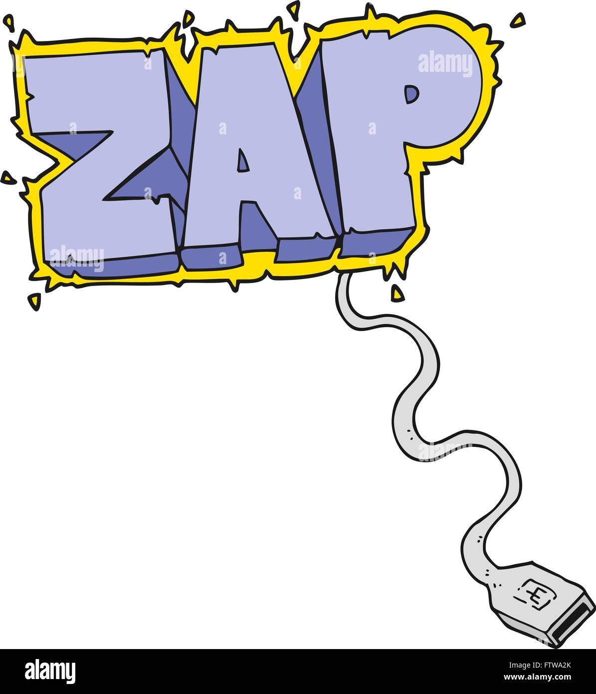 freehand drawn cartoon usb cable Stock Vector Image & Art - Alamy