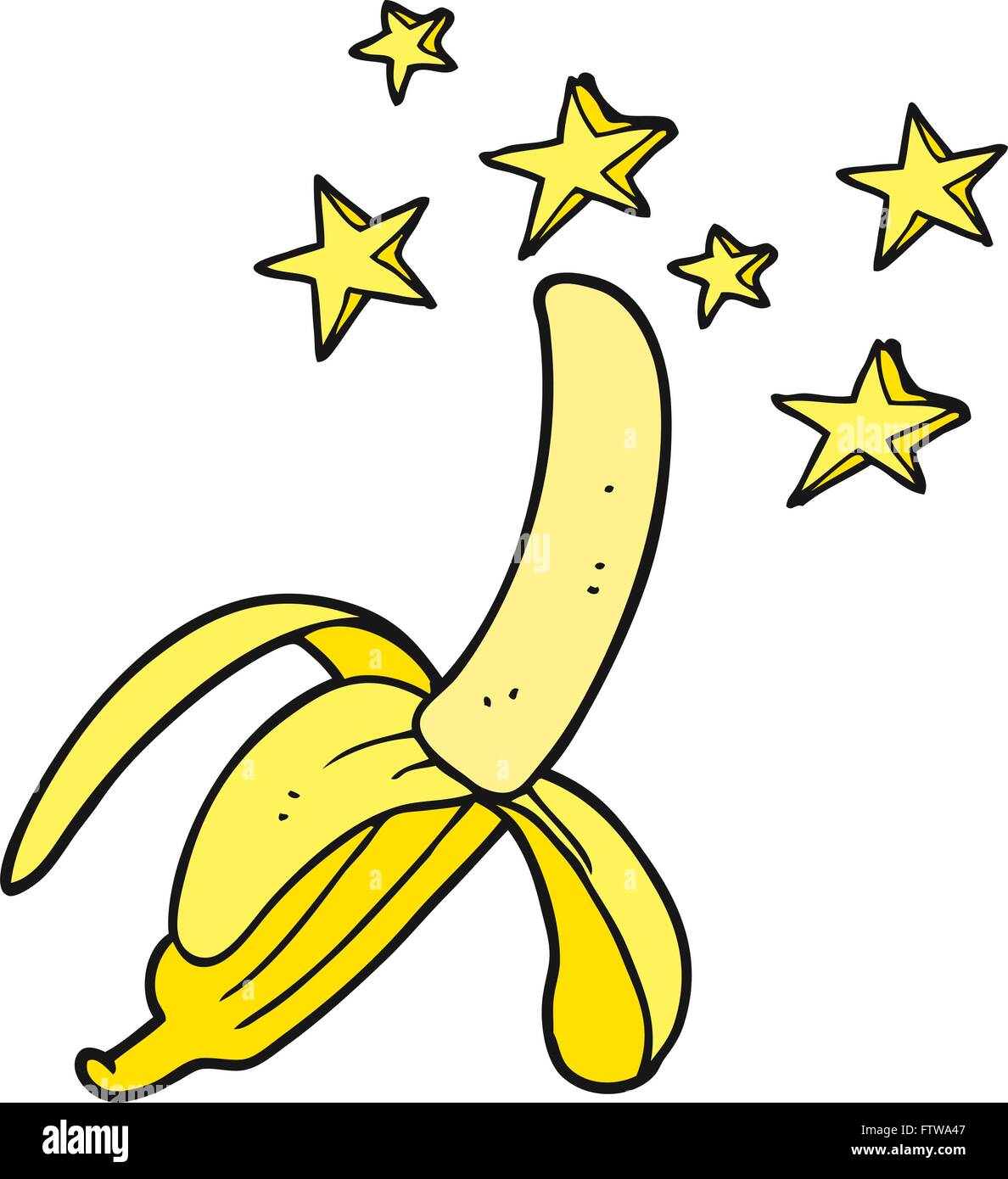 freehand drawn cartoon amazing banana Stock Vector Image & Art - Alamy