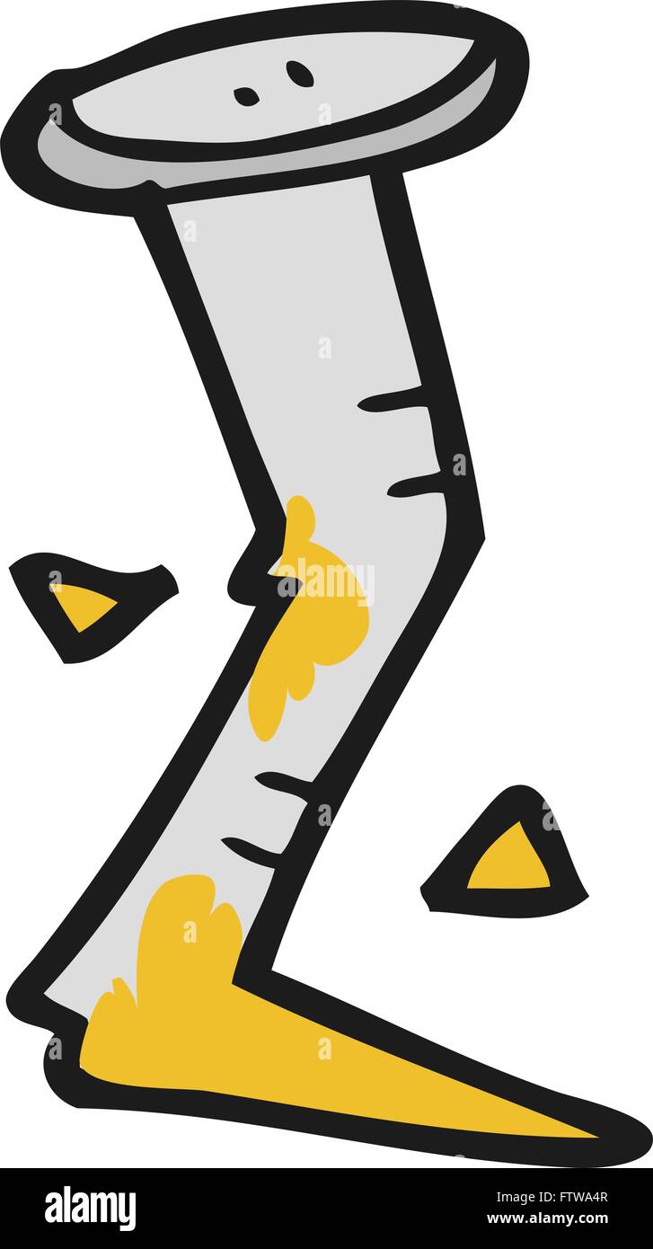 Bent nail Stock Vector Images - Alamy