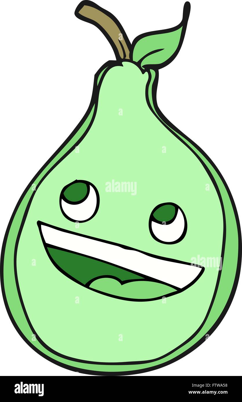 freehand drawn cartoon pear Stock Vector Image & Art - Alamy