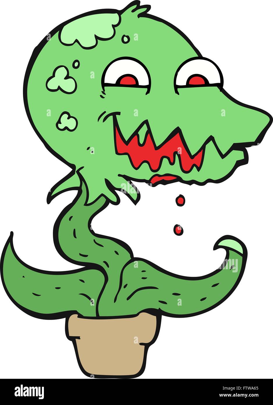 freehand drawn cartoon monster plant Stock Vector Image & Art - Alamy