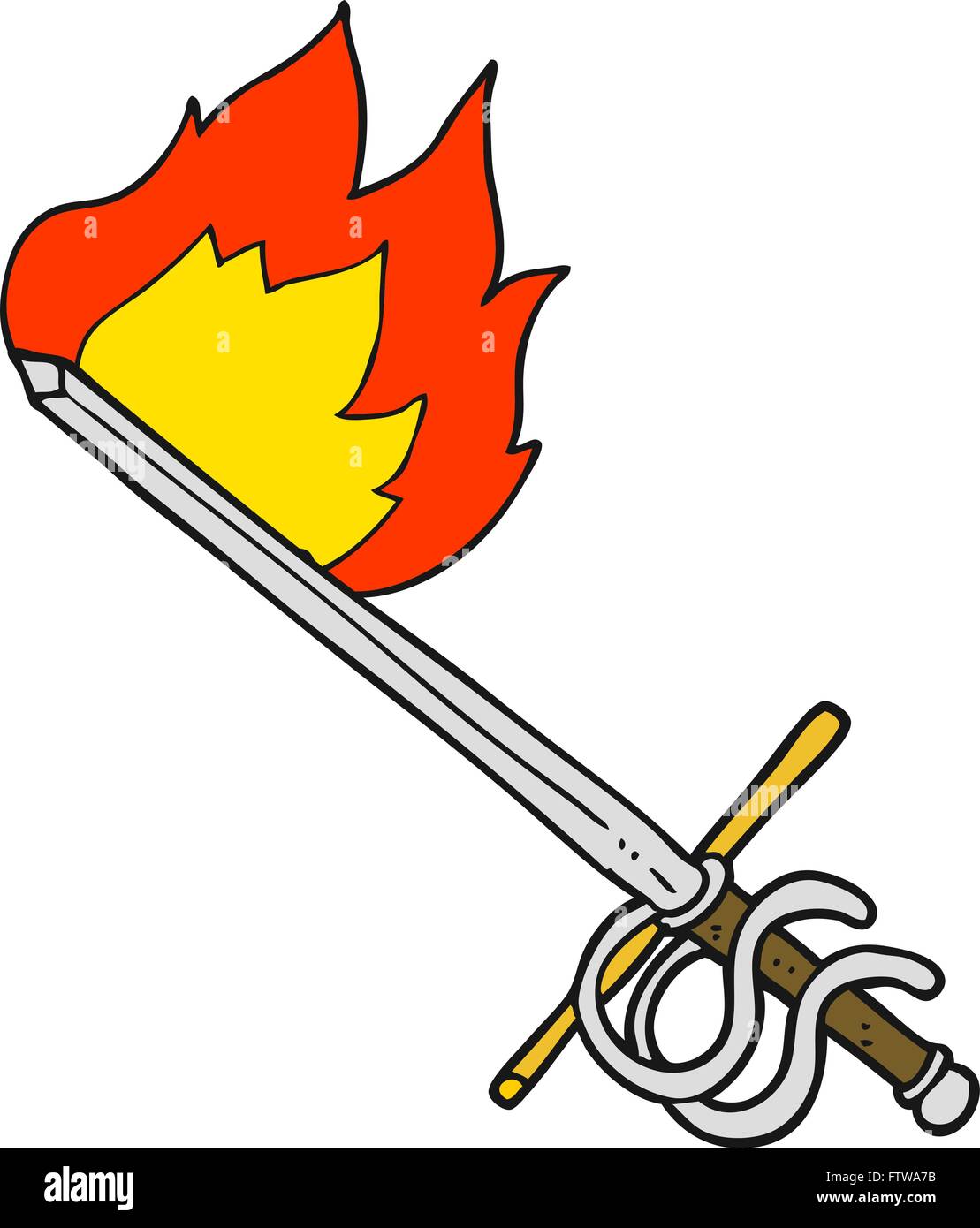 Freehand drawn cartoon hand sword hi-res stock photography and images ...