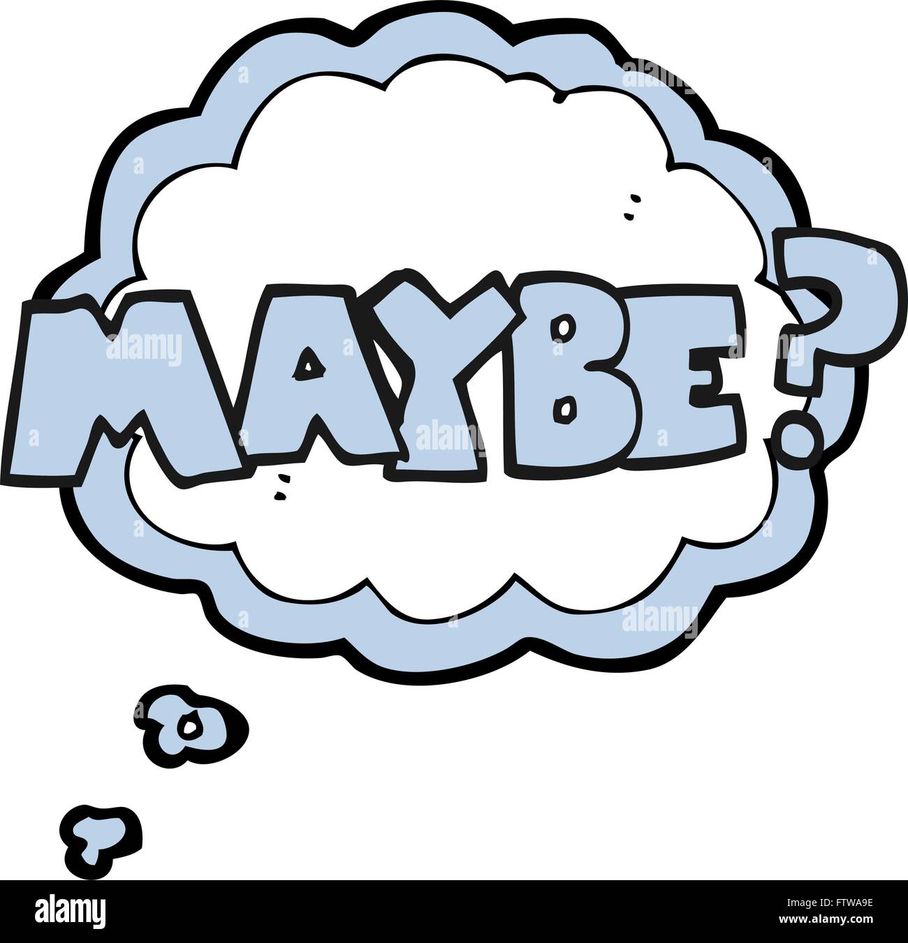 maybe freehand drawn cartoon symbol Stock Vector Image & Art - Alamy