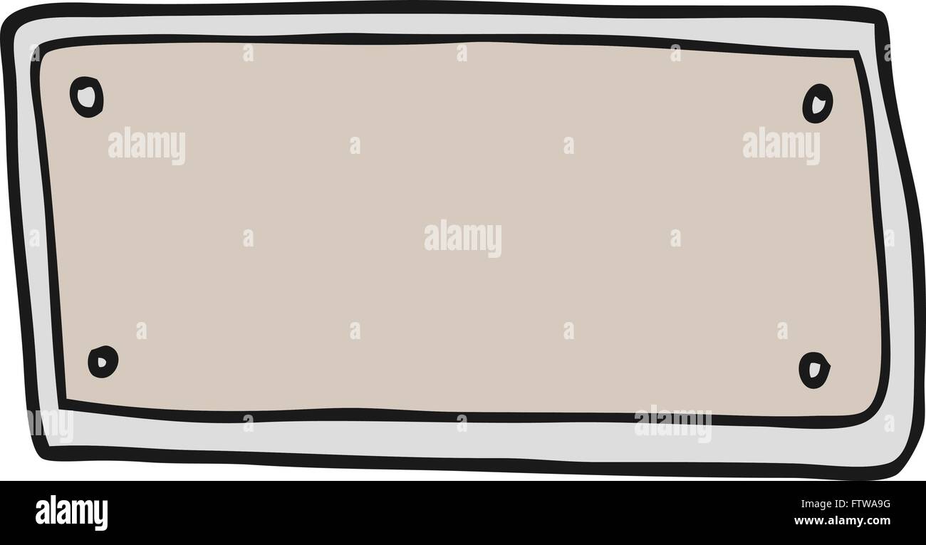 freehand drawn cartoon blank sign Stock Vector Image & Art - Alamy