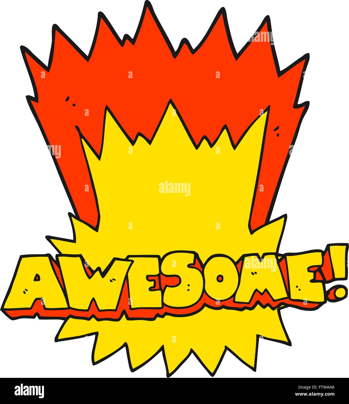 awesome freehand drawn cartoon shout Stock Vector Image & Art - Alamy