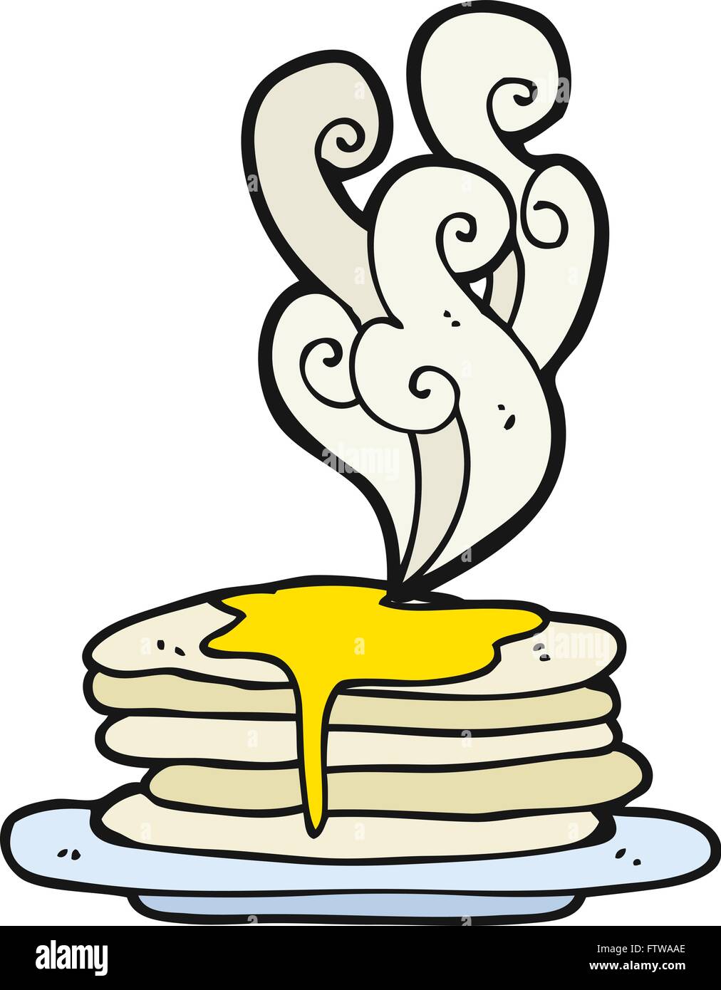 freehand drawn cartoon stack of pancakes Stock Vector Image & Art - Alamy