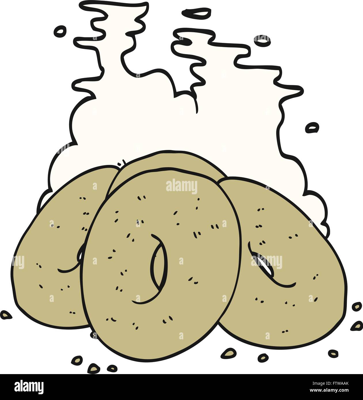 freehand drawn cartoon bagels Stock Vector Image & Art - Alamy