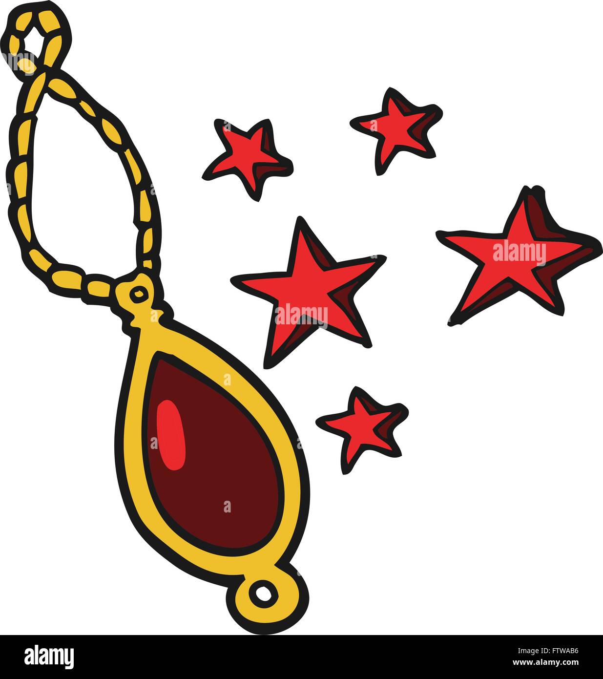freehand drawn cartoon magical pendant Stock Vector Image & Art - Alamy
