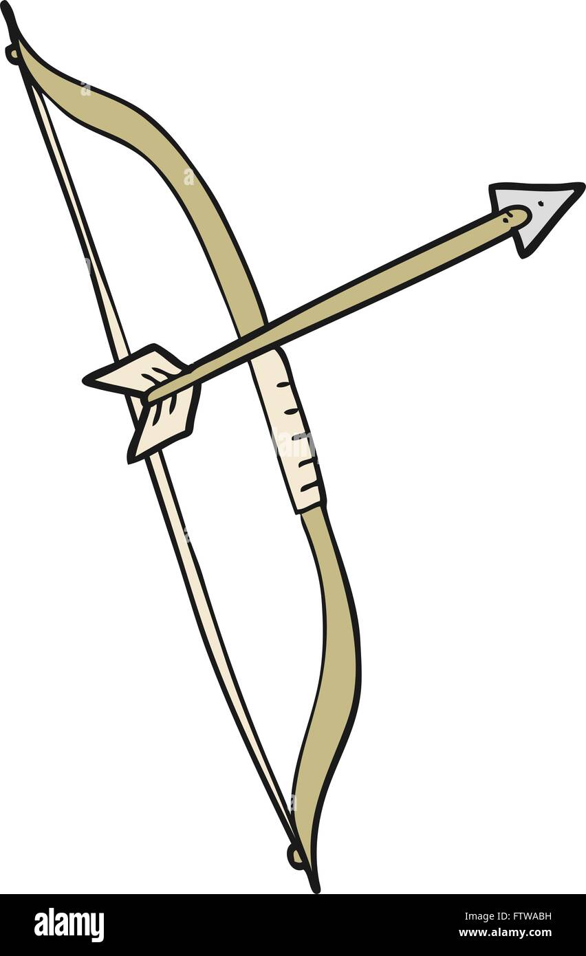 freehand drawn cartoon bow and arrow Stock Vector Image & Art - Alamy
