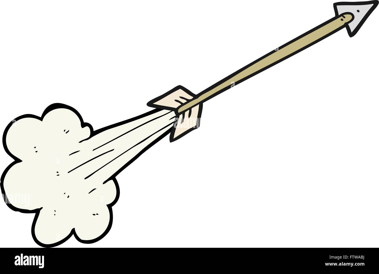 freehand drawn cartoon flying arrow Stock Vector Image & Art - Alamy