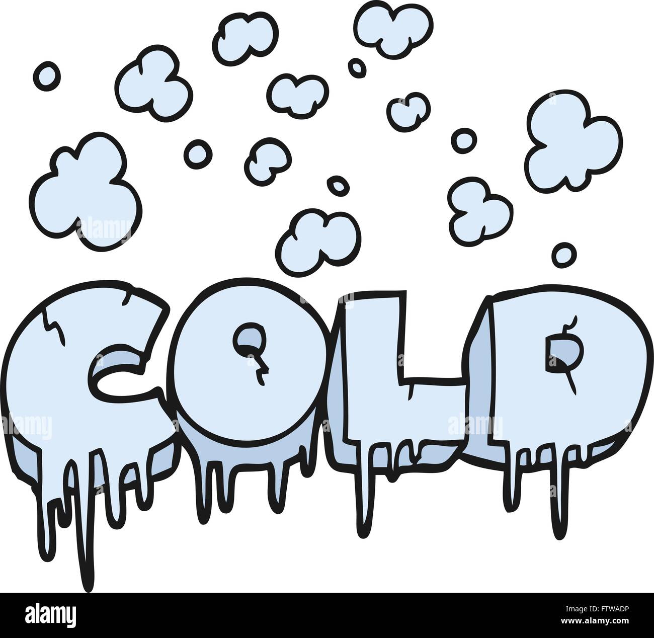 freehand drawn cartoon cold text symbol Stock Vector Image & Art - Alamy