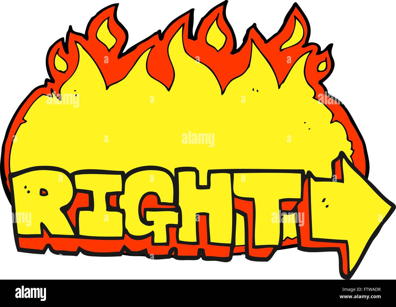 freehand drawn cartoon right symbol Stock Vector Image & Art - Alamy