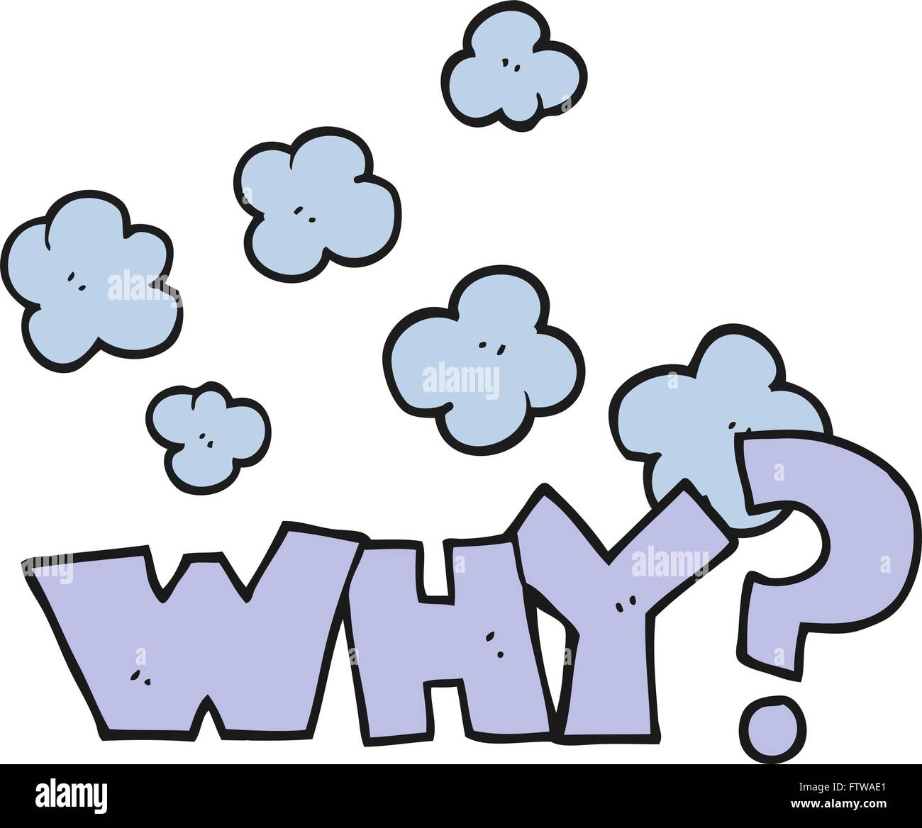 freehand drawn cartoon shout WHY Stock Vector Image & Art - Alamy