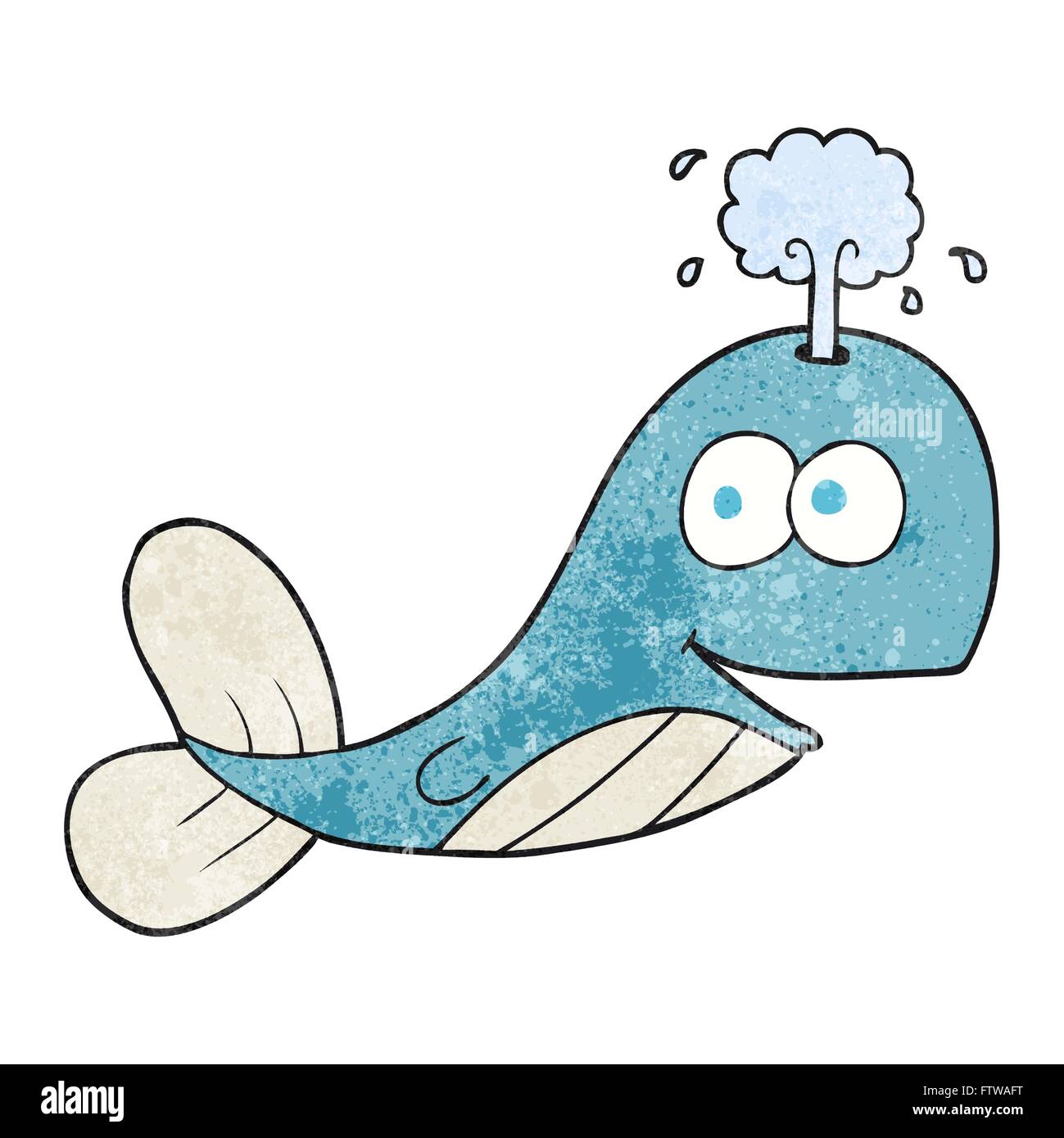 freehand textured cartoon whale Stock Vector Image & Art - Alamy