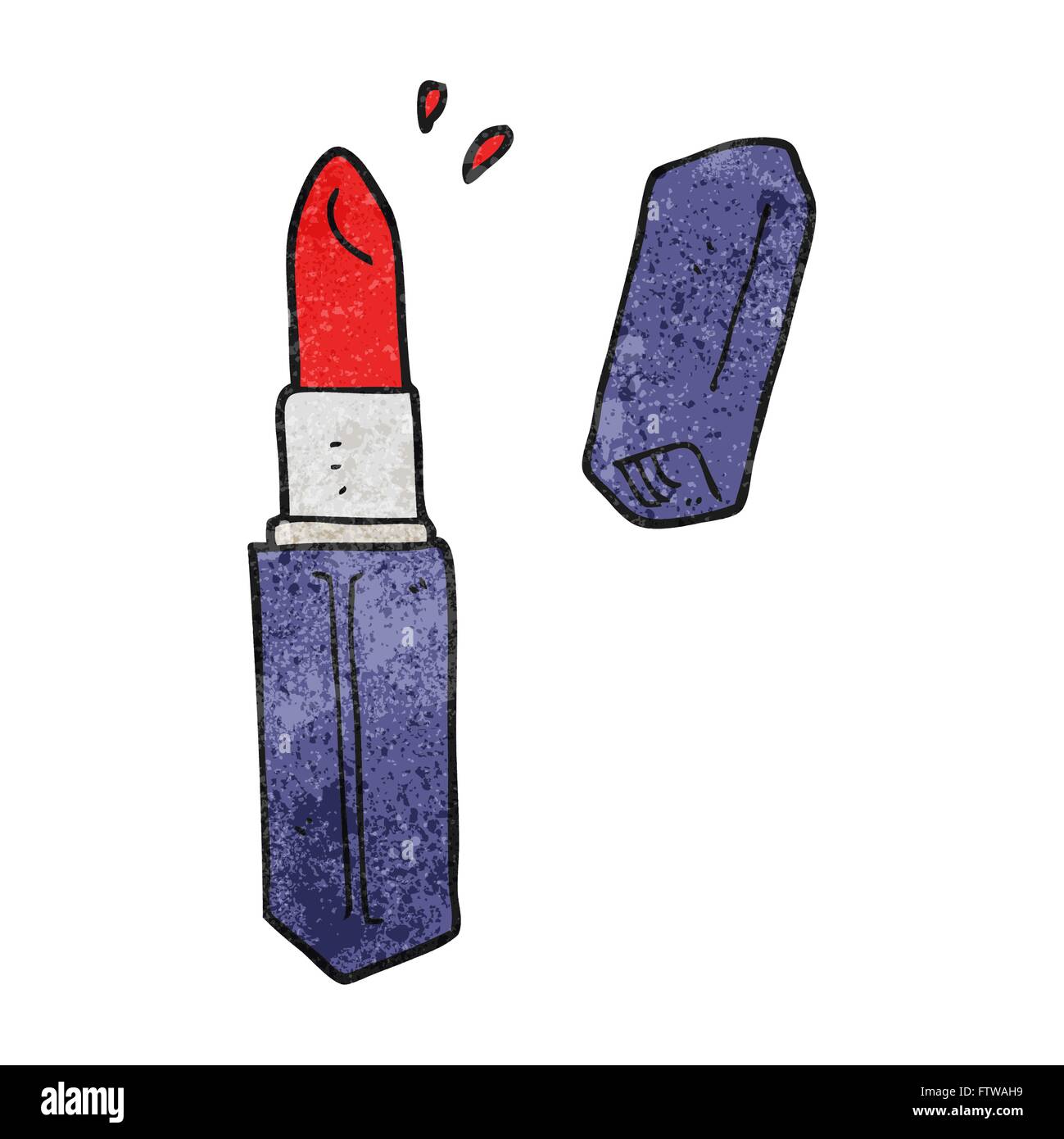 freehand textured cartoon lipstick Stock Vector Image & Art - Alamy