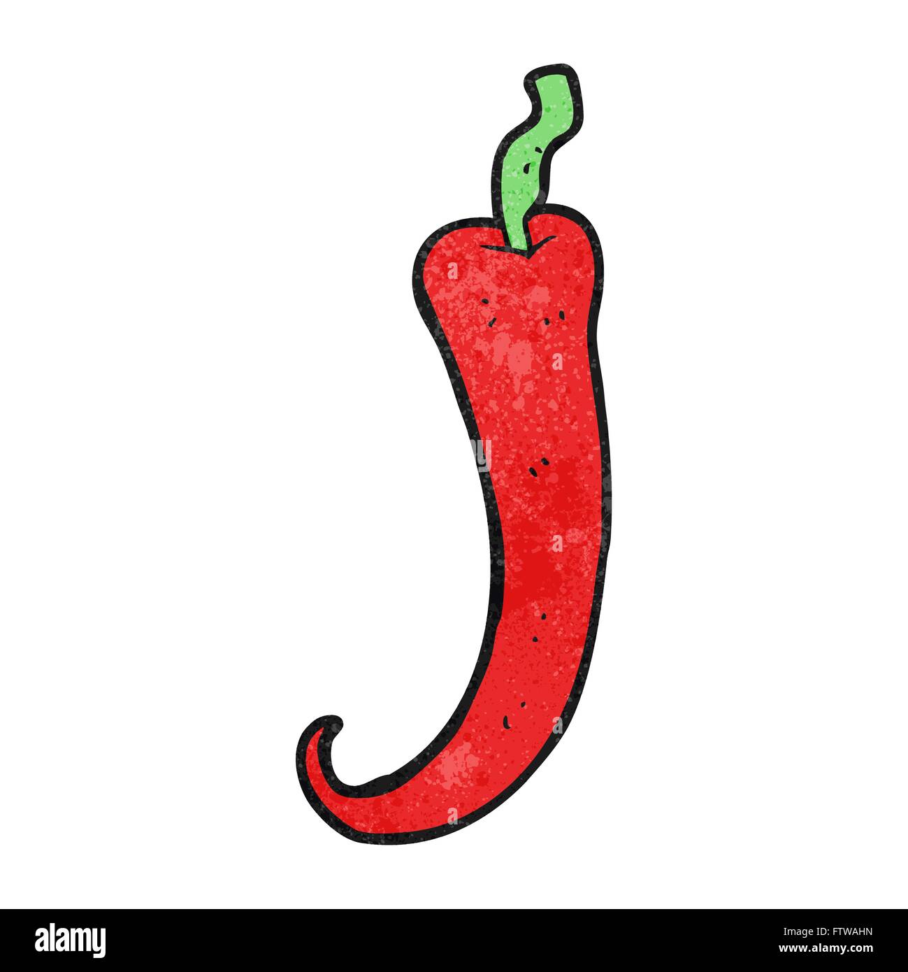 freehand textured cartoon chilli pepper Stock Vector Image & Art - Alamy