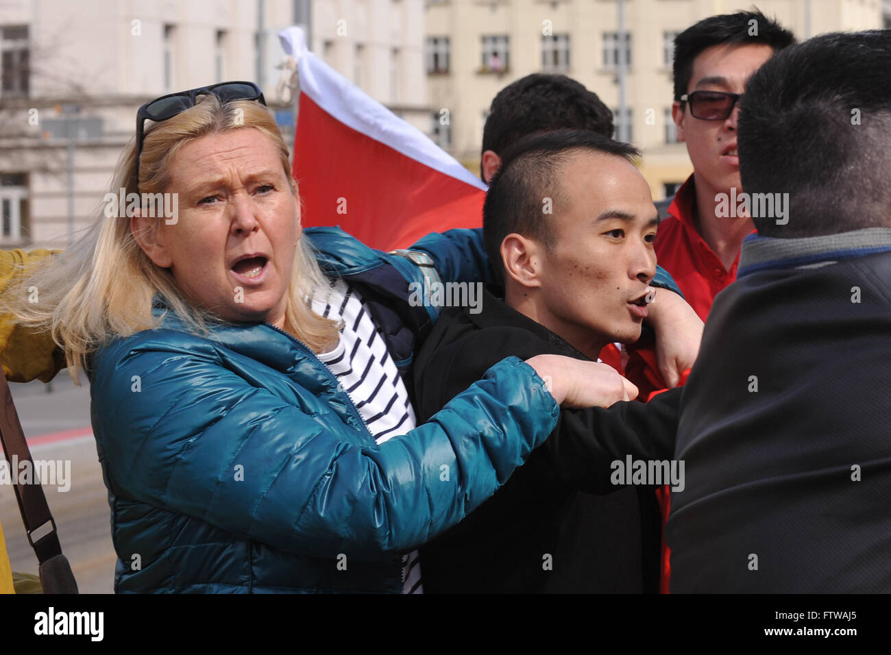 protest, fight, Xi Jinping Stock Photo - Alamy