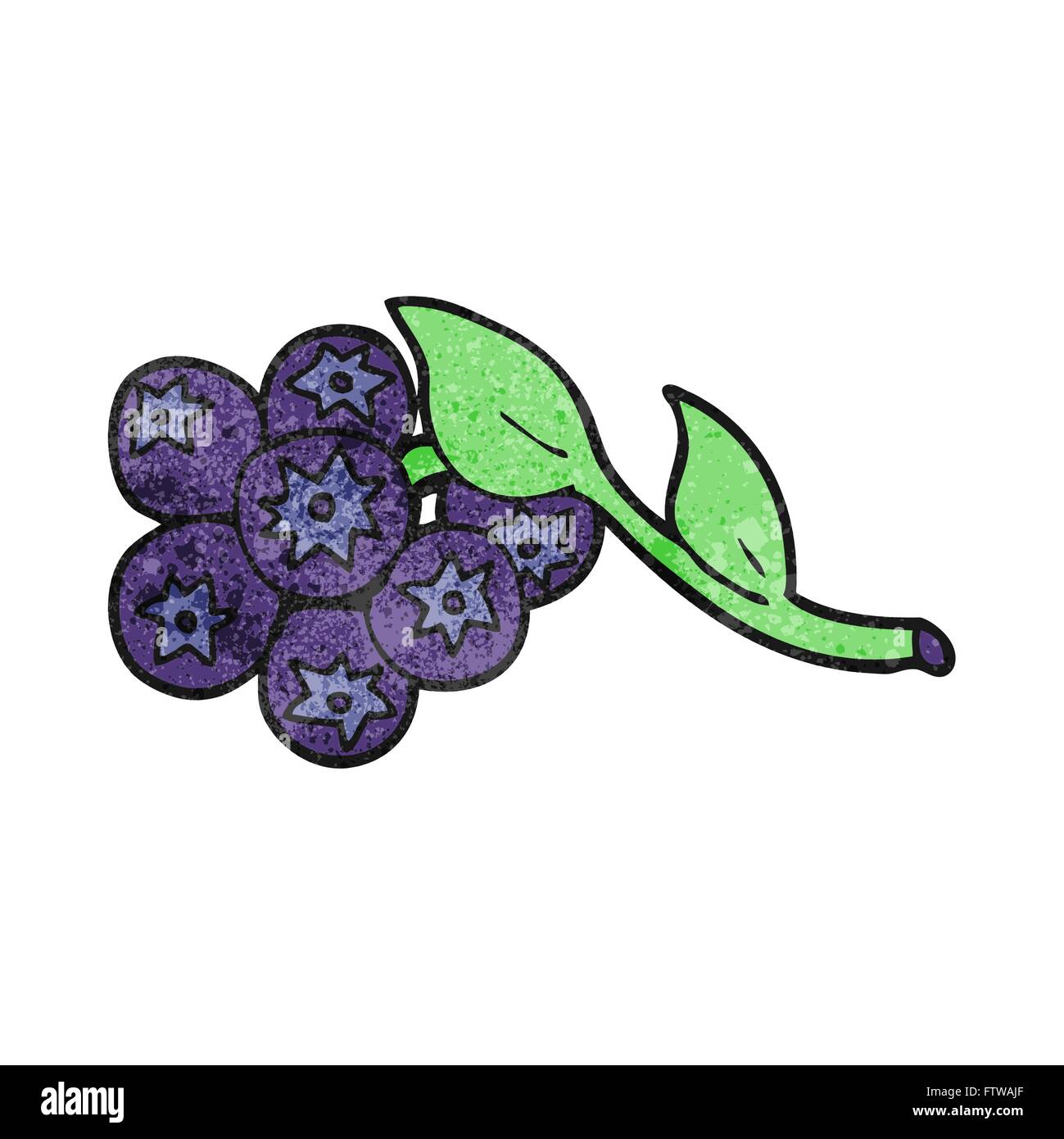 freehand textured cartoon blueberries Stock Vector Image & Art - Alamy