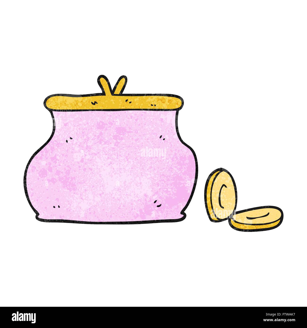 freehand textured cartoon purse Stock Vector Image & Art - Alamy