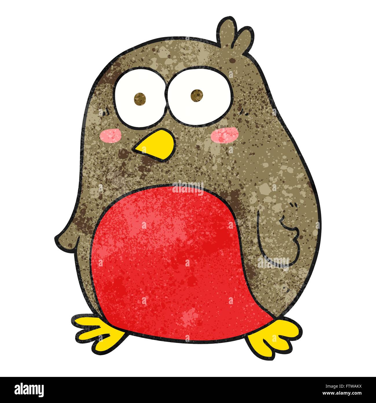 freehand textured cartoon robin Stock Vector Image & Art - Alamy