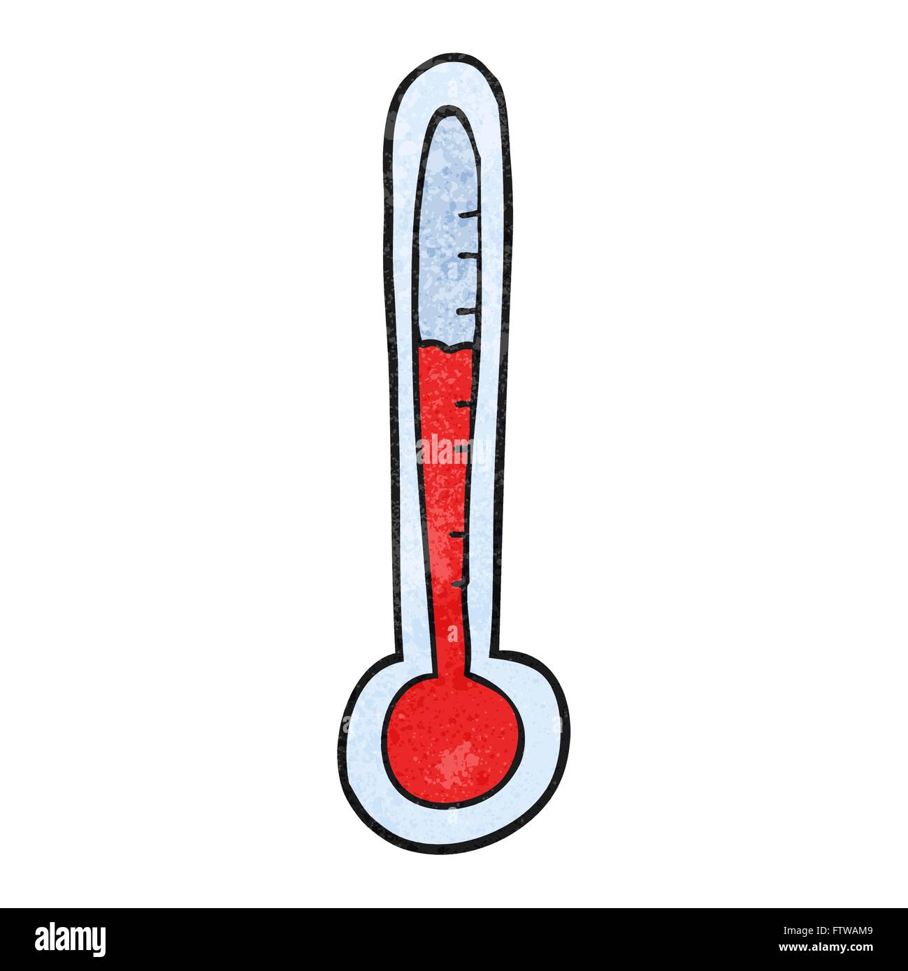 Freehand textured cartoon temperature gauge hi-res stock photography ...