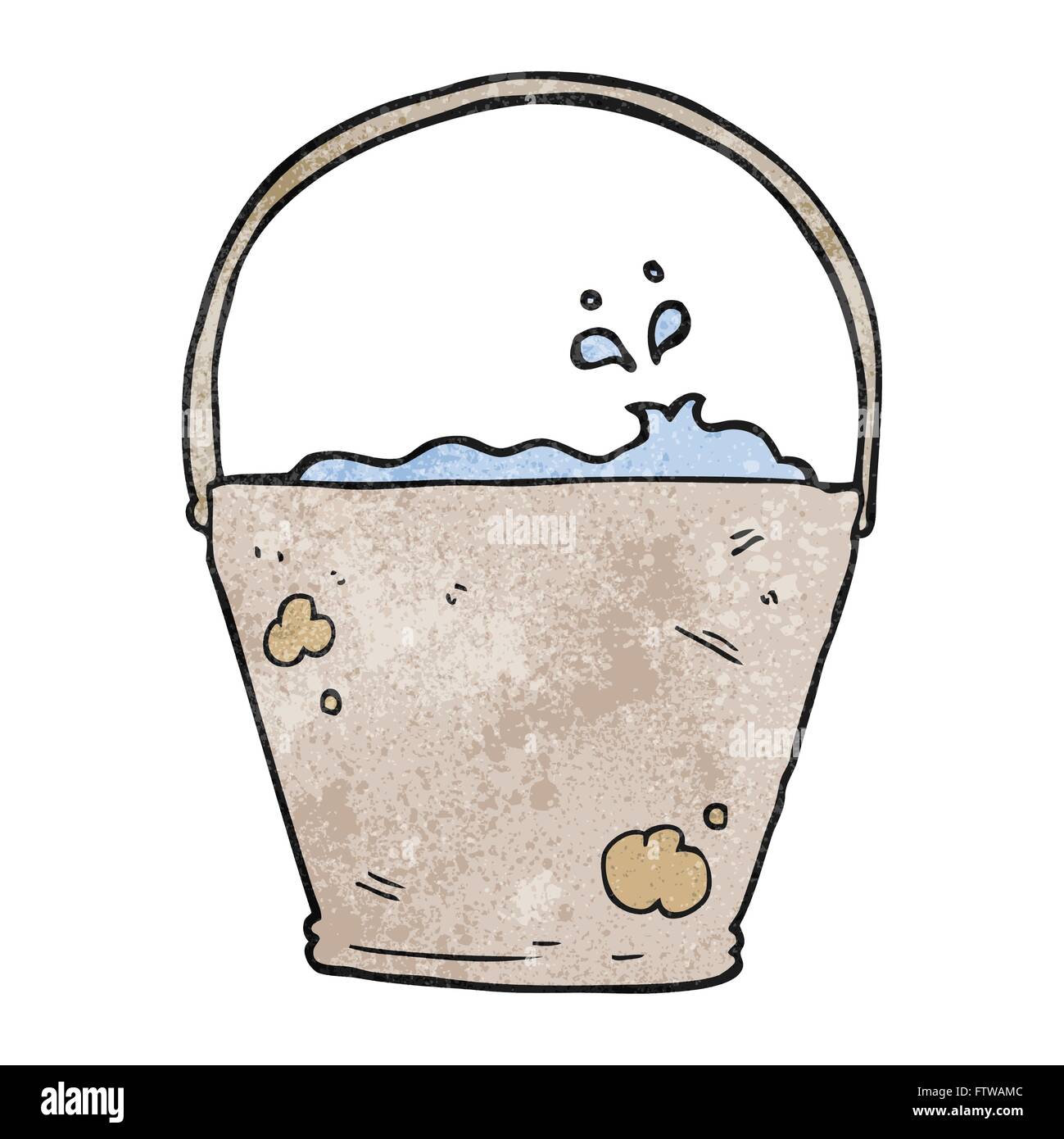 freehand textured cartoon bucket Stock Vector Image & Art - Alamy