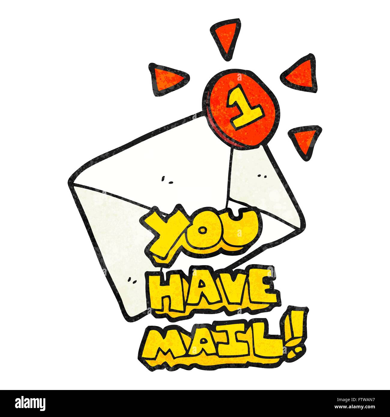 freehand textured cartoon email Stock Vector Image & Art - Alamy