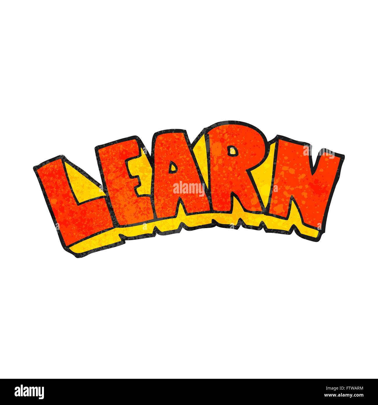 freehand textured cartoon learn symbol Stock Vector Image & Art - Alamy