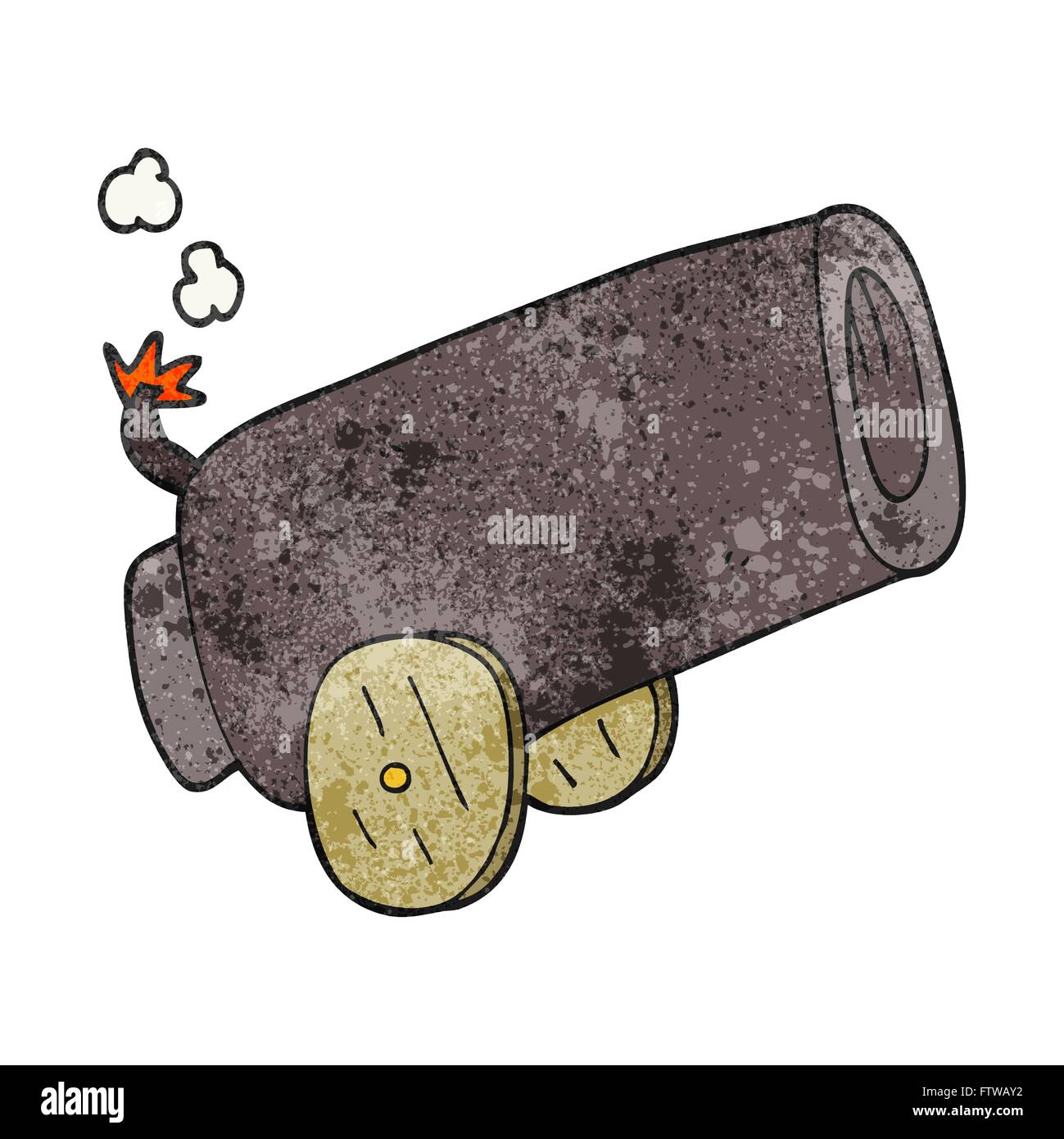 freehand textured cartoon cannon Stock Vector Image & Art - Alamy