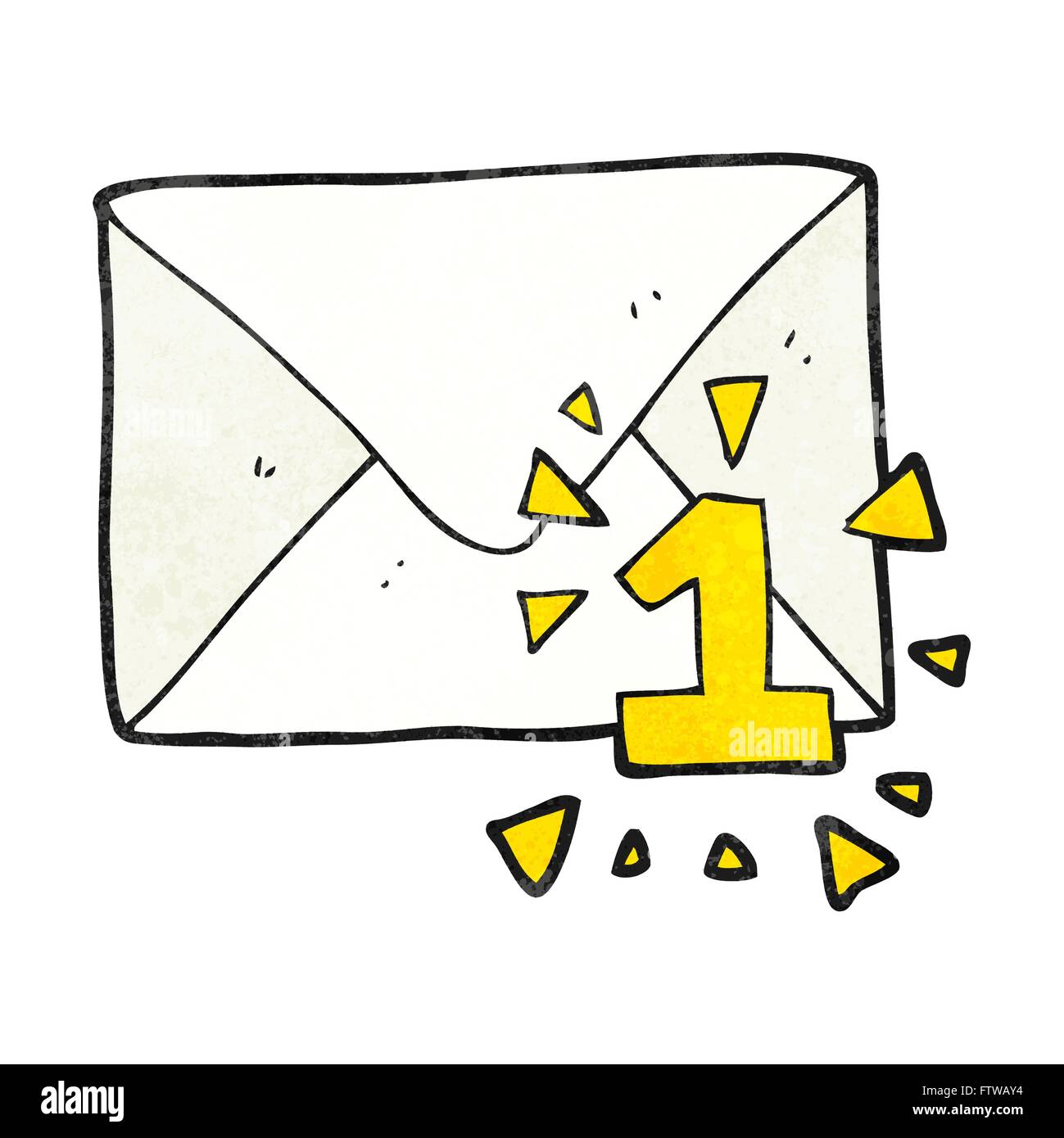 freehand textured cartoon email message Stock Vector Image & Art - Alamy