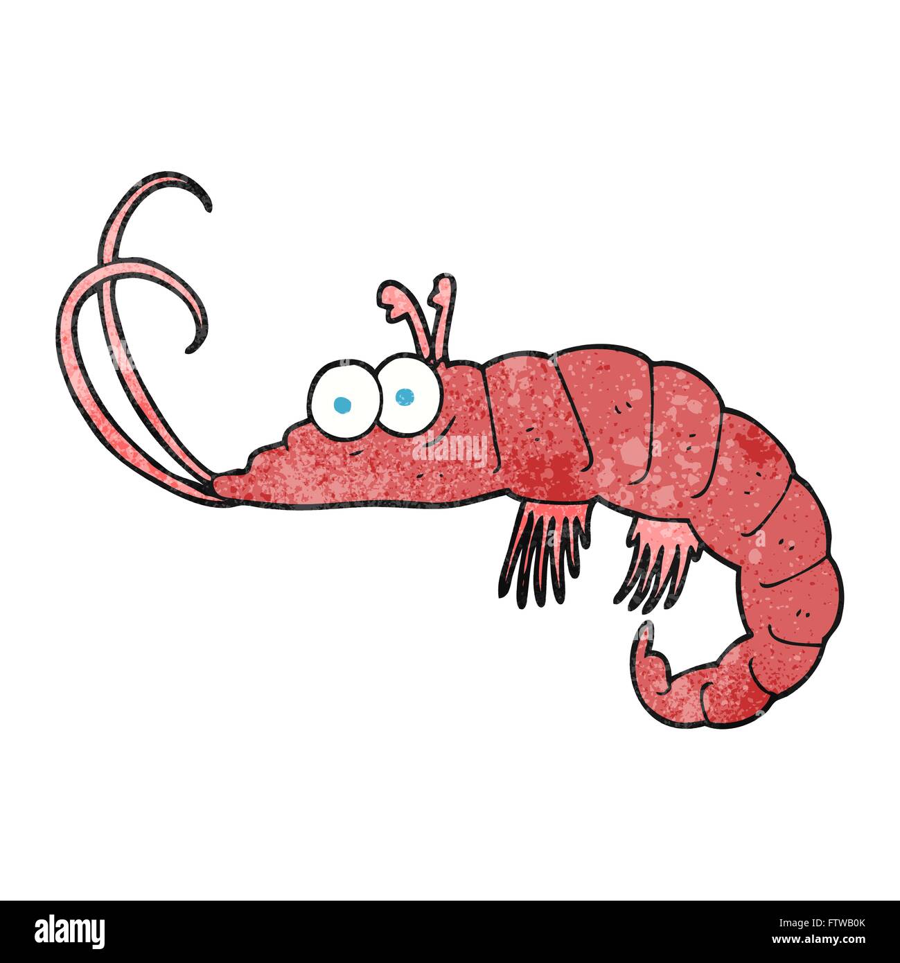freehand textured cartoon shrimp Stock Vector Image & Art - Alamy