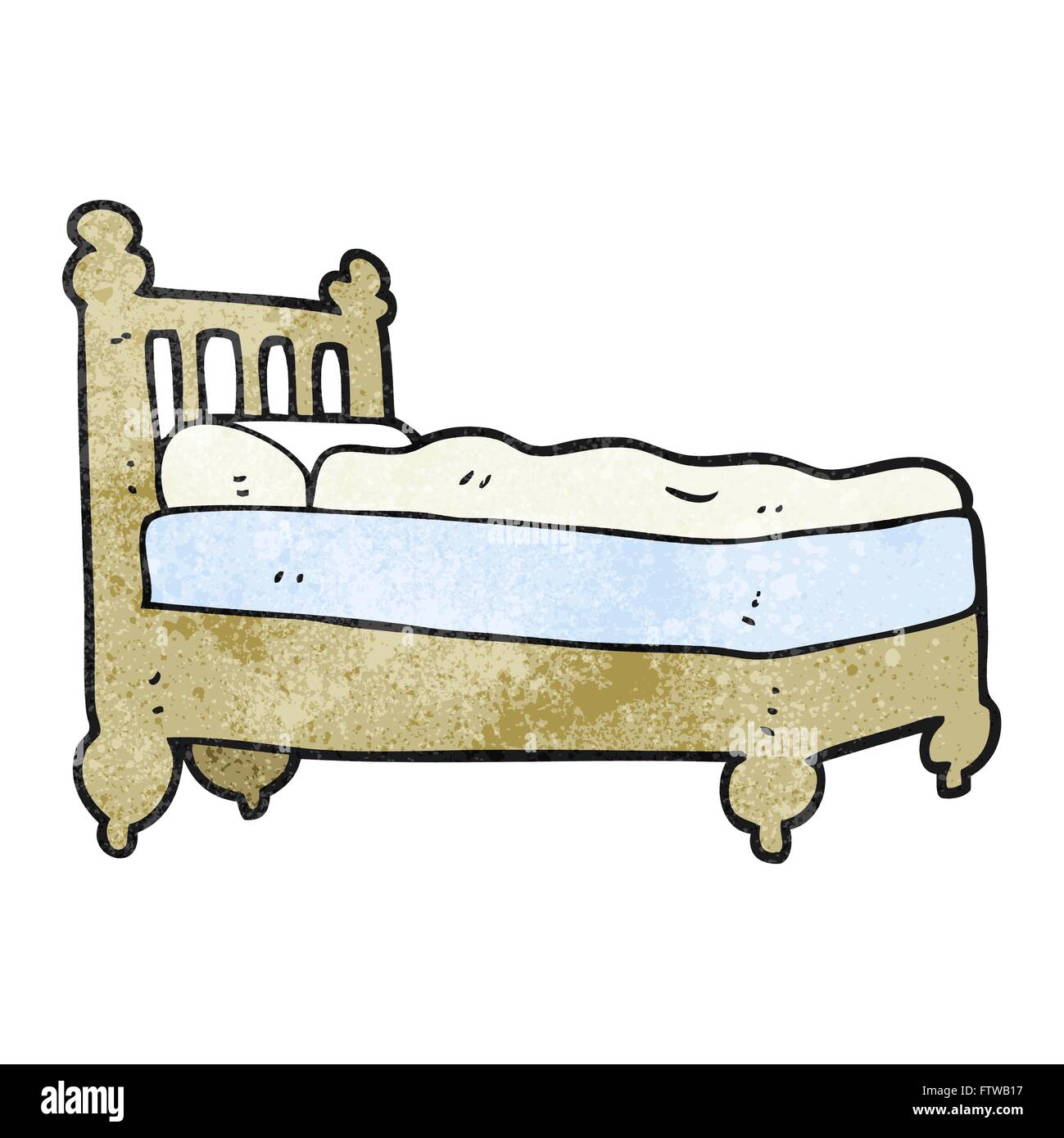 freehand textured cartoon bed Stock Vector Image & Art - Alamy