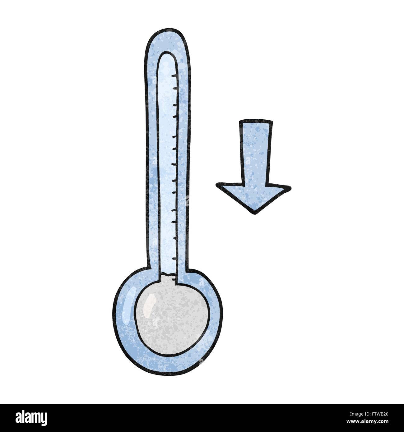 freehand textured cartoon dropping temperature Stock Vector Image & Art ...