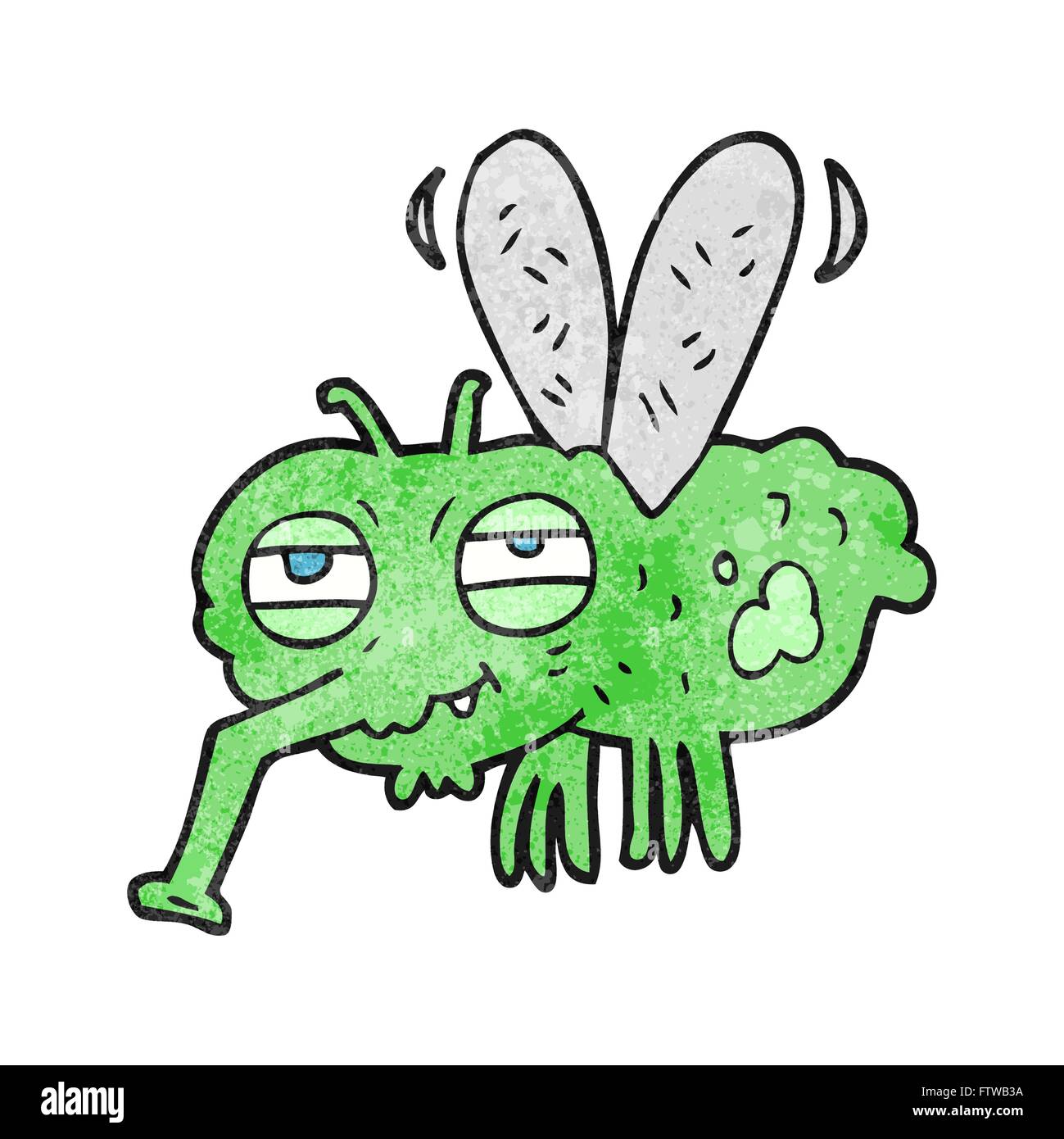 freehand textured cartoon fly Stock Vector Image & Art - Alamy
