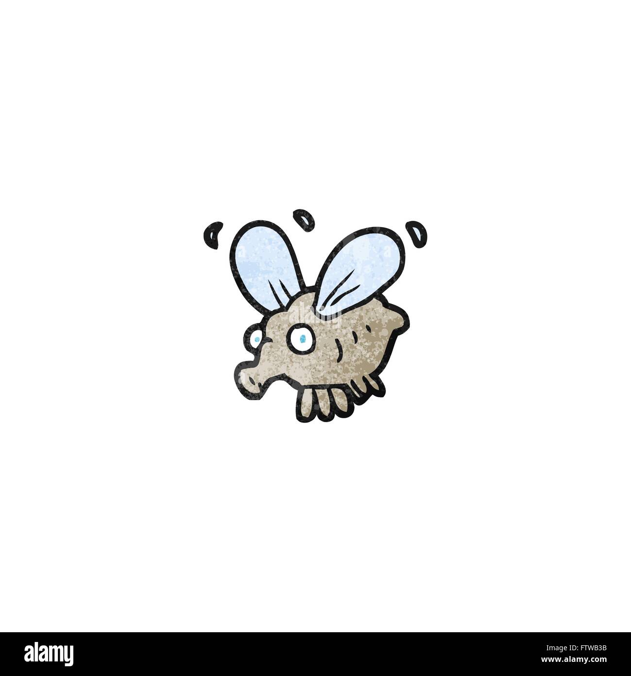 freehand textured cartoon fly Stock Vector Image & Art - Alamy