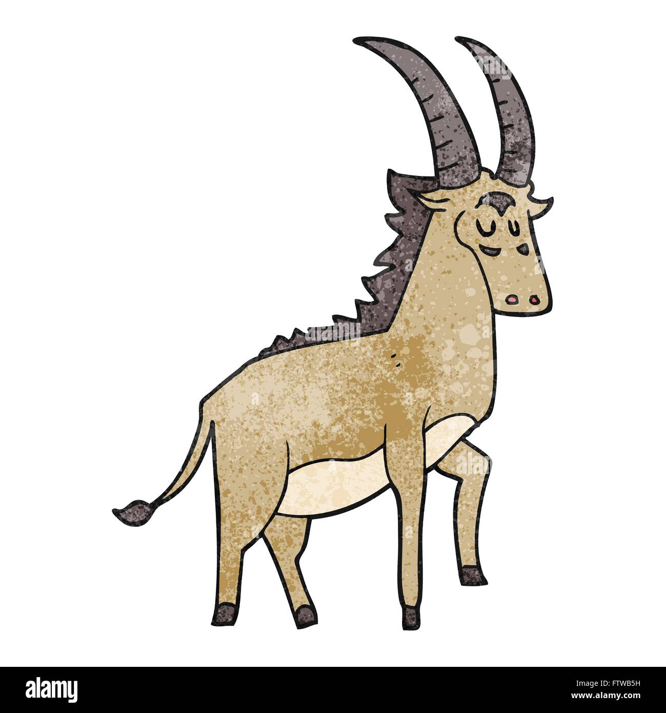 freehand textured cartoon antelope Stock Vector Image & Art - Alamy