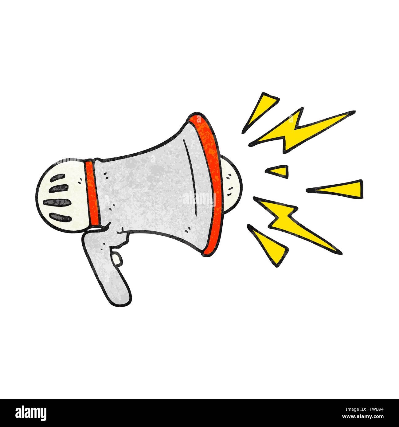 freehand textured cartoon loudhailer Stock Vector Image & Art - Alamy