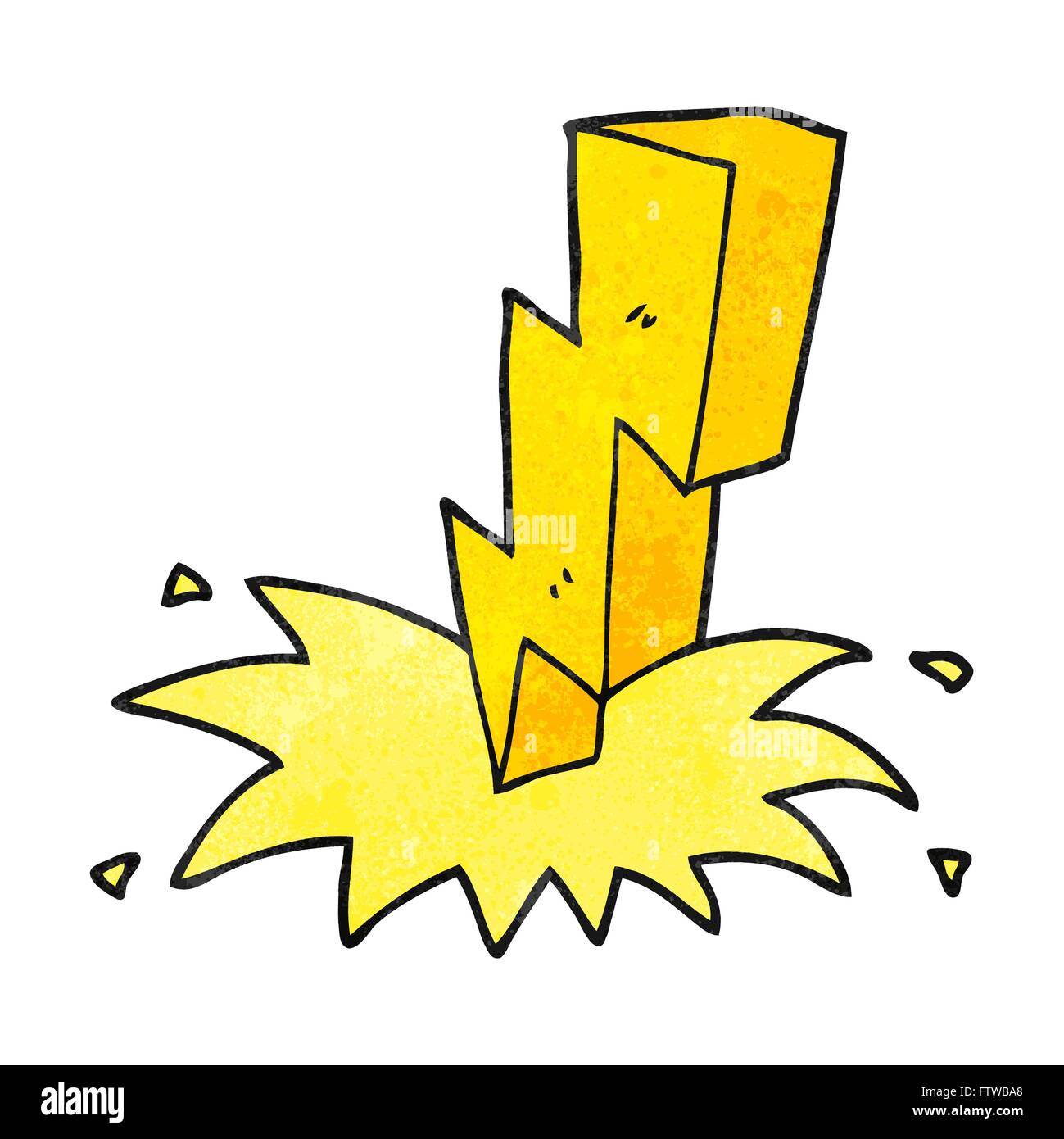 freehand textured cartoon lightning bolt Stock Vector Image & Art - Alamy